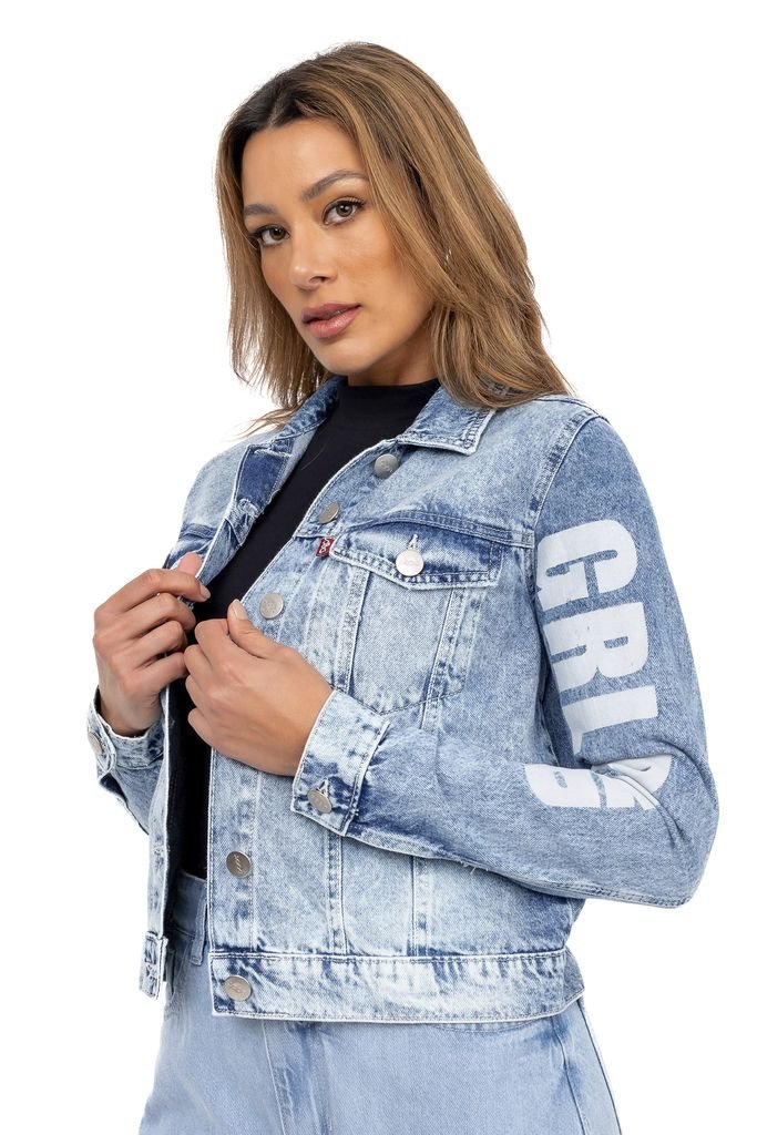 Jaqueta Cropped Feminina Girl PowerN